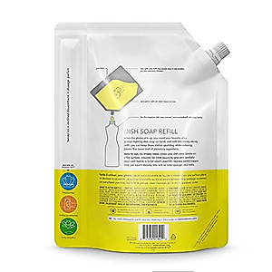 Method Gel Dish Soap Refill, Lemon Mint, Biodegradable Formula, Tough on Grease, 36 Fl Oz (Pack of 6)