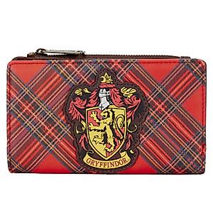 Loungefly Harry Potter Gryffindor Plaid Pattern Faux Leather Wallet