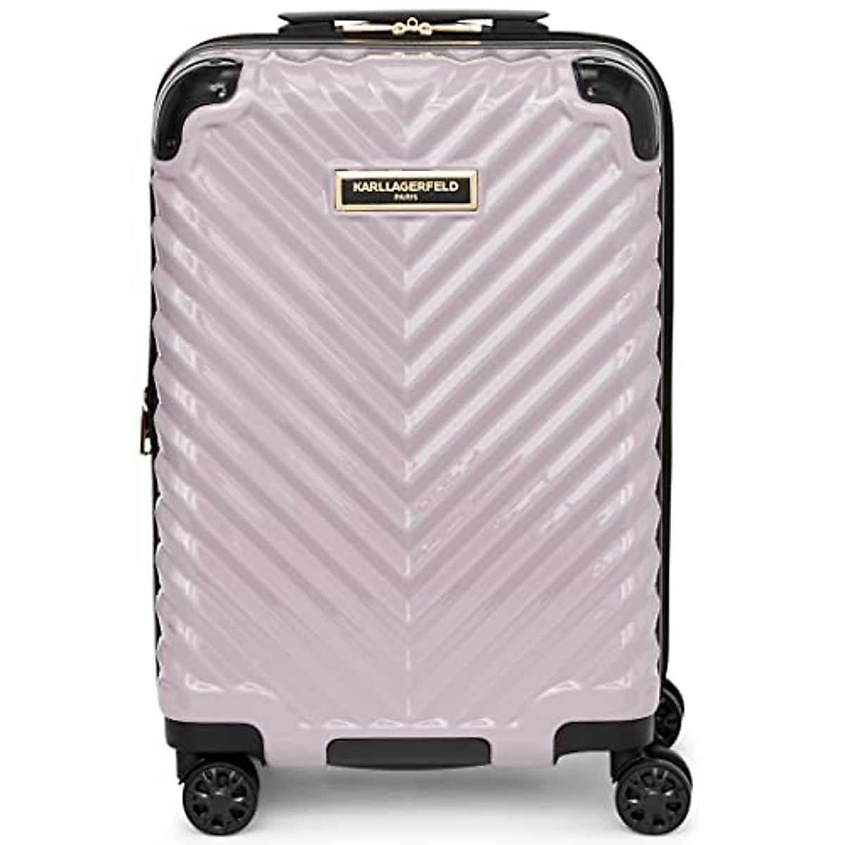 Karl Lagerfeld Paris Women's Carryon Spinner Wheels Hardside, Lilac, One Size
