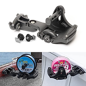 RAILBLAZA Fishing Line Spooling Station for Boats or Kayaks, Adjustable with Pivoting Base for StarPorts, Tracks, or Fixed Mounts