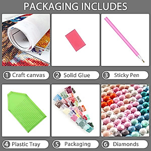 CHOSIGHT 5D Diamond Art Painting Angel Kit - DIY Paint with Diamond Art Christ Round Full Drill Craft, Home Decor Embroidery Set with Canvas, Tools, Sparkling Diamonds - 12x16 inch