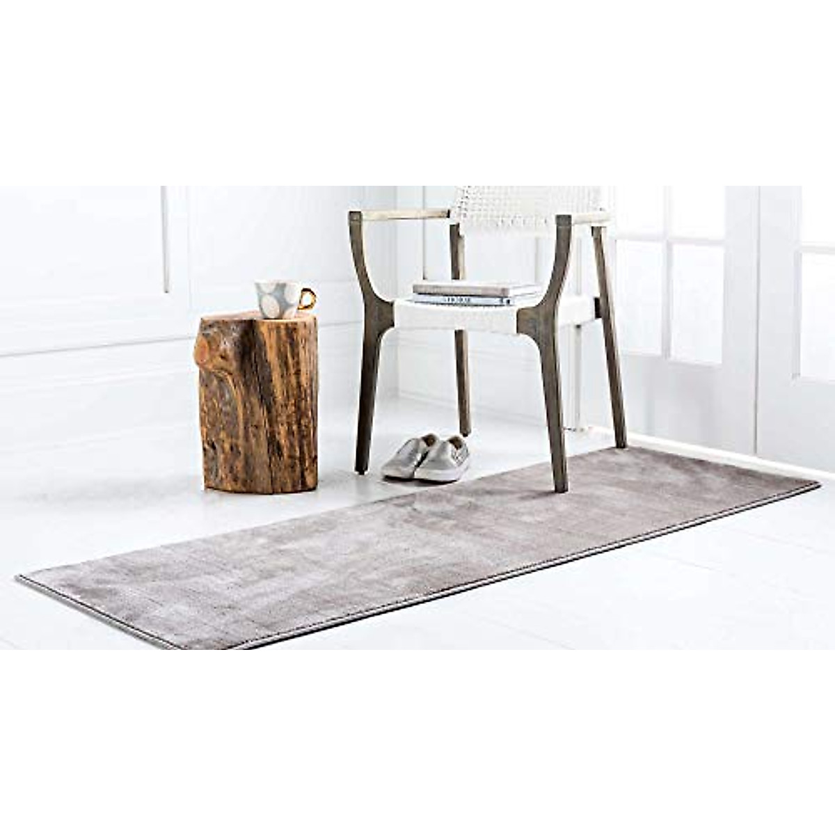 Unique Loom Uptown Collection Area Rug - Madison Avenue (2' 2" x 6' 1" Runner, Brown/ Ivory)