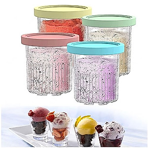 EVANEM Creami Deluxe Pints, for Ninja Ice Cream Maker Pints,24 OZ Creami Pint Containers Bpa-Free,Dishwasher Safe Compatible with NC500,NC501 Series Ice Cream Makers