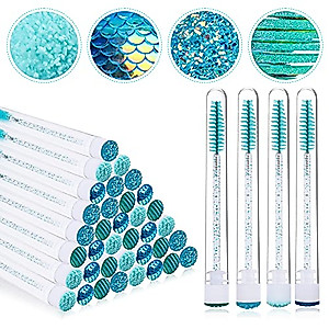 80 Pcs Mascara Wand Tube Set 40Pcs Empty Mascara Wand Tube 40Pcs Eyelash Brush Mascara Brushes for Women Girls Makeup