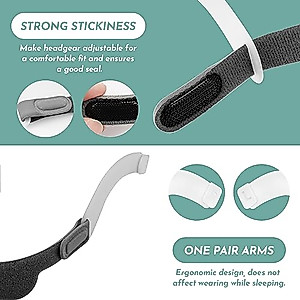 Replacement Headgear with Arms Compatible with DreamWear Silicone/Gel Nasal & Pillow Mask, Adjustable Soft Head Strap