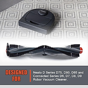 Replacement Parts Kit - 1 Main Brush 4 Side Brushes 4 High Efficiency Filters for Neato BotVac D Series -Vacuum Cleaner Brush Filter Replenishment Accessory