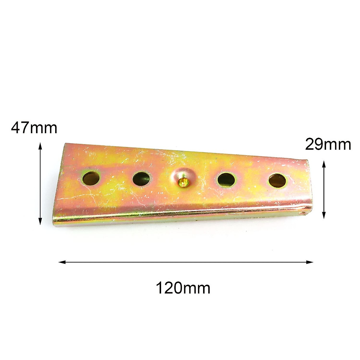 heyous 2 Sets 120x47mm Metal Color Zinc Sectional Sofa Interlocking Connector Bed Parts Heavy Duty Interlocking Hangers Furniture Connector Bed Replacement Parts