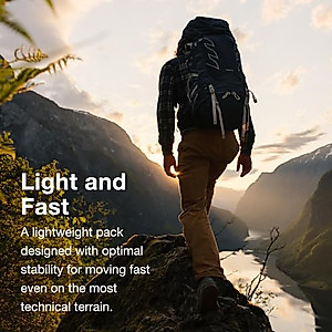 Osprey Talon 44L Men's Hiking Backpack with Hipbelt, Stealth Black, S/M