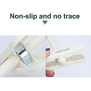 DOITOOL 10 Pack Plastic Skirt Hangers, Space Saving Cloth Hangers with Retractable Clips, Non Slip Clip Hangers for Pants, Bulk Plastic Hangers Closet Organizer (White)