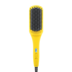 Drybar The Brush Crush Heated Straightening Brush | One Step Hair Straightener Brush, Smooth and Style for Frizz-free Hair, Works With All Hair Types
