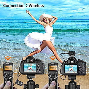 Remote Shutter Release Compatible for Nikon, Wireless Shutter Release Timer Remote Control Pixel TW-283 DC0/DC2 Compatible for Nikon D5200 D5300 D7100 D850 D800 D750 D610