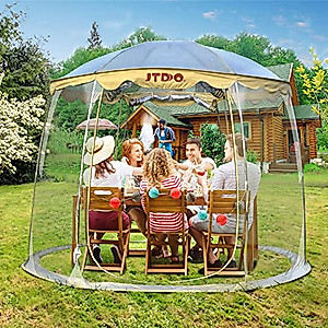 Bubble Igloo PVC Tent, JTDDO Winter Tent Oversize Cold Protection Canopy Tent 9'x9' for 4-6 Person for Outdoor/Garden/Backyard/Patios, Beige