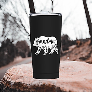 Yipaidel Grandma Bear 20 OZ Tumbler, Travel Coffee Mug, Stainless Steel Cup with Lid, Double Wall Vacuum Insulated Travel Mug Gifts for Men Women