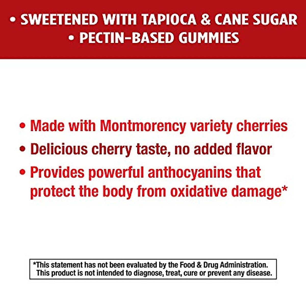 Nature's Way Tart Cherry, Ultra Montmorency Cherry, 1200 mg Potency, 75 Gummies