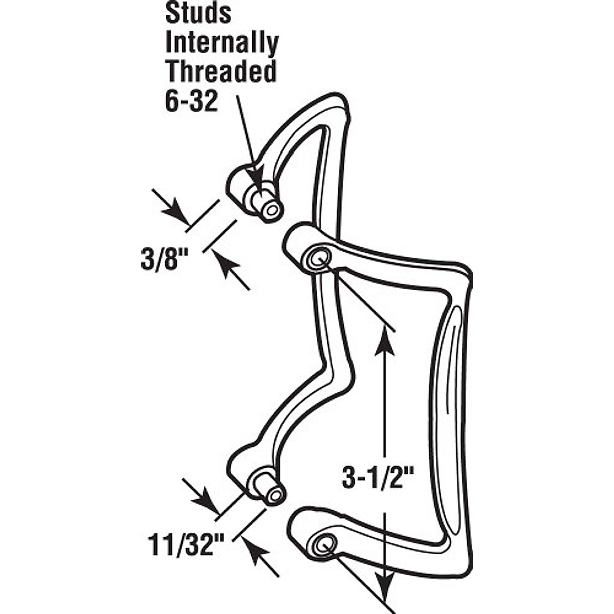 Prime-Line M 6029 Chrome, Shower Door Handle Set (1 Set)