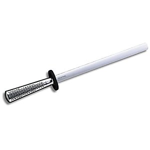Global Honing Rod G-38/B, 10in/26cm Knife Diamond Sharpening Steel, 10", White