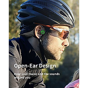 Spodus Bone Conduction Headphones, Bluetooth 5.0 Open-Ear Sport Headphones, Waterproof Wireless Earphones for Running Cycling Yoga Hiking Swiming, Built-in Mic, with 32G Memory