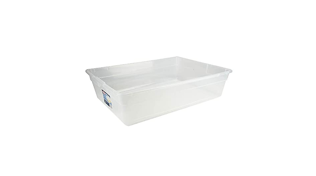 Sterilite 28 Quart Clear Stacking Storage Container 100 Pack