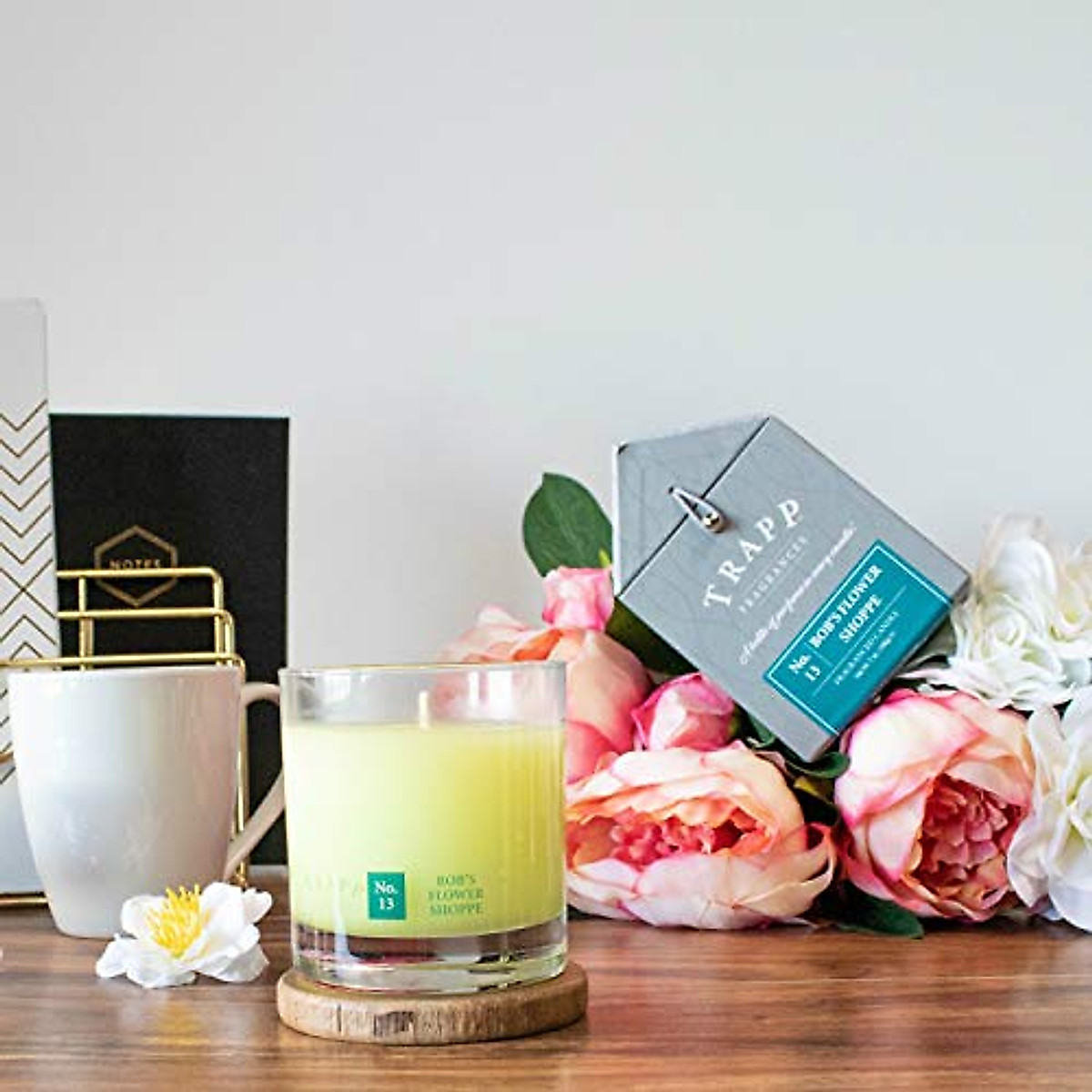 Trapp Candle No. 13 Bob's Flower Shoppe Candle, 7oz Candle, Signature Home Collection, 50 Hours – Designer Aromatherapy Candle, Floral Scented Candle, Luxury Candle with Fragrant Scent