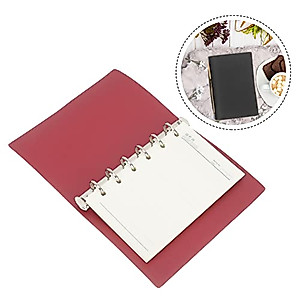 Ciieeo 5 Sets vintage diary hard cover notebooks diary sketchbook field notes sketchbook diary planner refillable diary notebook business card pocket binders Metal ring office Adhesive