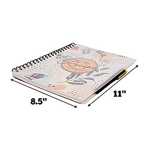 Performore My Recipe Journal 8.5” x 11” Spiral Bound Recipe Notebook, Blank Recipe Book to Write in your Own Recipes, Includes Pen and Slipcase with 100 Blank Pages