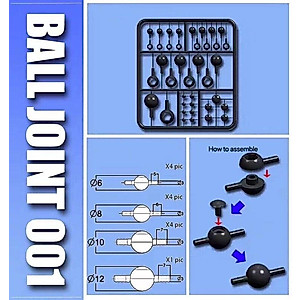 Custom Ball Joint for MG RG HG Model,Resin Cast Kit, Action Figures 6-7" Ball Joint Parts Detail Movable Action
