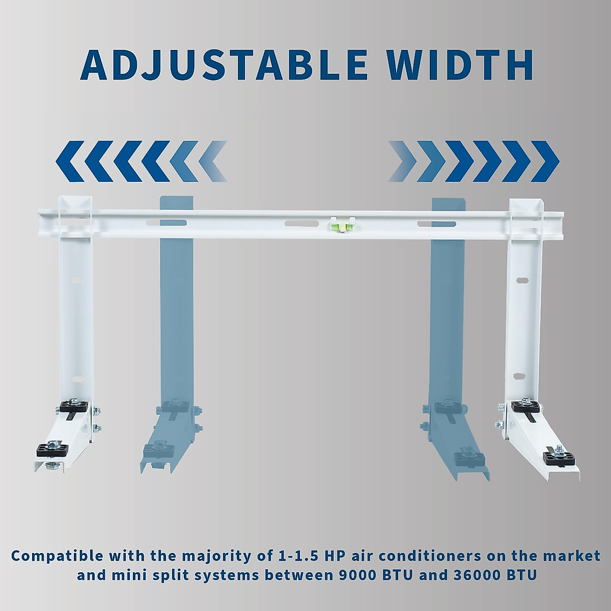 VIVO Adjustable Mini Split Air Conditioner Wall Mount, Designed for 1-1.5 HP Air Conditioners, Sturdy Steel Fits 9000 to 36000 BTU Systems, White, Mount-MSAC1