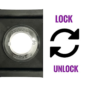 OYSTERBOY Premium Quality Replacement Parts Compatible for Blendtec Jar 90 oz 3 Quarts Professional/Commercial Grade Blender Jar with Stainless Steel Blade, Gripped Vented Lid, BPA-free, Grey