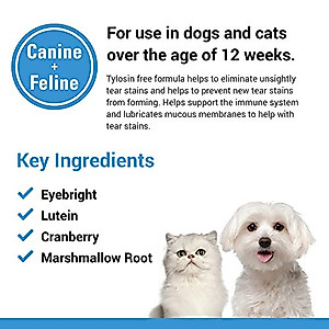 Vet Classics Tear Stain Supplements for Dogs, Cats – Helps to Prevent and Eliminate Tear Stains for Dog, Cat Breeds – Pet Supplement, Pet Immune Support – 65 Soft Chews