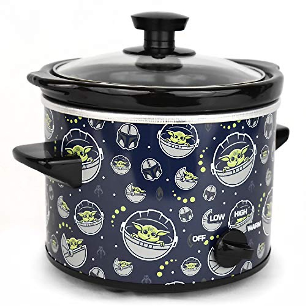 Uncanny Brands Star Wars The Mandalorian 2-Quart Slow Cooker- Kitchen Appliance-Baby Yoda