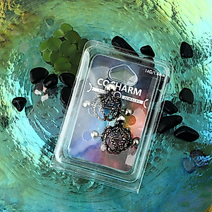 COCHARM 2PCS 14G Octopus Nipple Rings Nipple Piercing Jewelry for Women 14mm Short Nipple Shield Stainless Steel