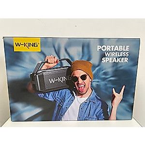 W-KING Portable Loud Bluetooth Speakers with Subwoofer, 60W (80W Peak) Outdoor Speakers Bluetooth Wireless Waterproof Speaker, Heavy Bass/V5.0/40H Play/Power Bank/TF Card/AUX/NFC/EQ, Large for Party