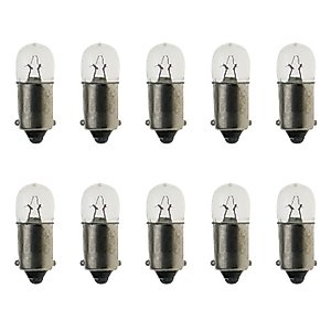 MEETOOT 10PCS Bayonet Mount Bulb P13.5S Bayonet Small Bulb 12V 0.25A 3W Suitable for Flashlight and Emergency Light