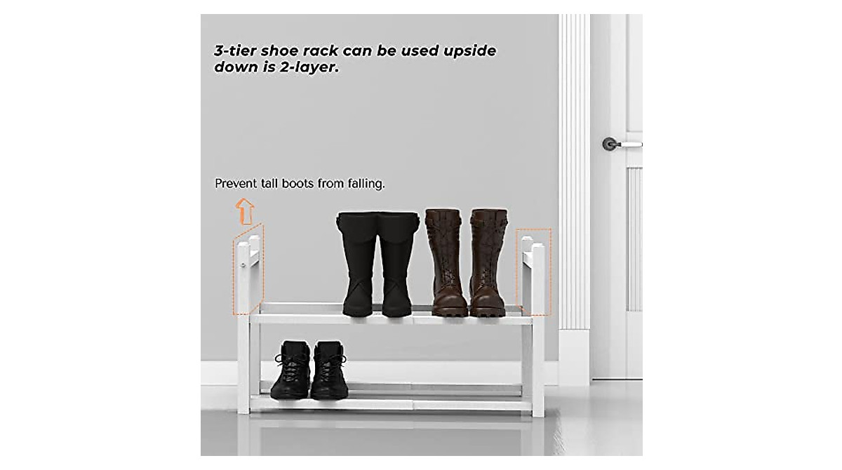 COMAX 2-Tier Expandable Shoe Rack Organizer for Small Spaces