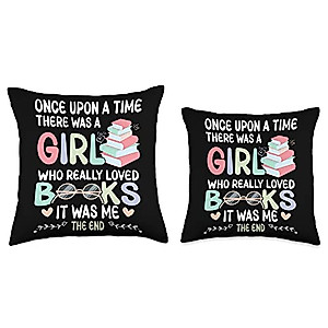 Book Reading Teacher Appreciation Gifts Girl Books, Back to School Reading Teacher Throw Pillow, 16x16, Multicolor