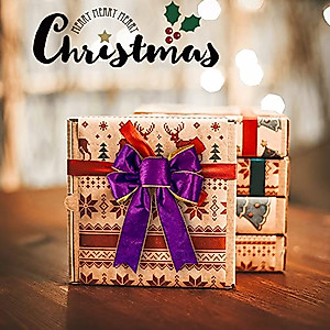 Purple Wired Velvet Ribbon for Gift Wrapping, Chrisrtmas Tree (2-1/2 inch, 5 Yards)