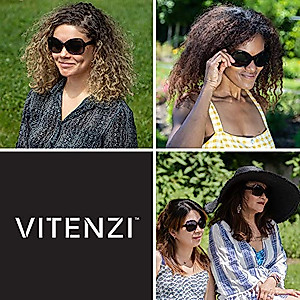 VITENZI Sunglasses with Readers for Women, Reader Sunglass with Bifocals, Oversized, Ferrara in Green 2.00