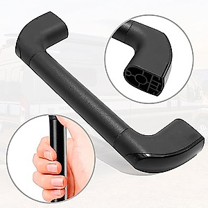 UOIENRT 2 Pack RV Grab Door Handle, Aluminum Automotive Grab Handles for Camping Vehicles, Trailers, Freight Trailers, RVs, Boats, Cars(Black)
