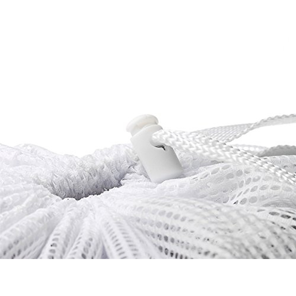Mesh Laundry Bag With Drawstring For Delicates, Washing Machine,Traveling,College,Dirty Clothes/Net Big Size Heavy Duty Reusable Door Foldable/Garment White 2 Pack
