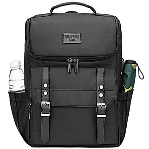 Vintage Backpack Travel Laptop Backpack with usb Charging Port for Women & Men School College Students Backpack Fits 15.6 Inch Laptop Black