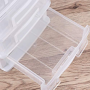 SAFIGLE Mini Plastic Drawers Organizer 5 Drawer Storage Organizer Plastic Storage Bins with Drawers Space Saving Small Plastic Drawers for Crafts Small Tools Sationary and Hardware
