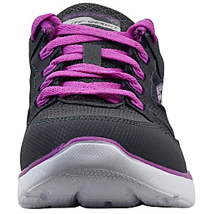 Skechers Women's Summits - New World Sneaker, Charcoal/Purple, 8 W US
