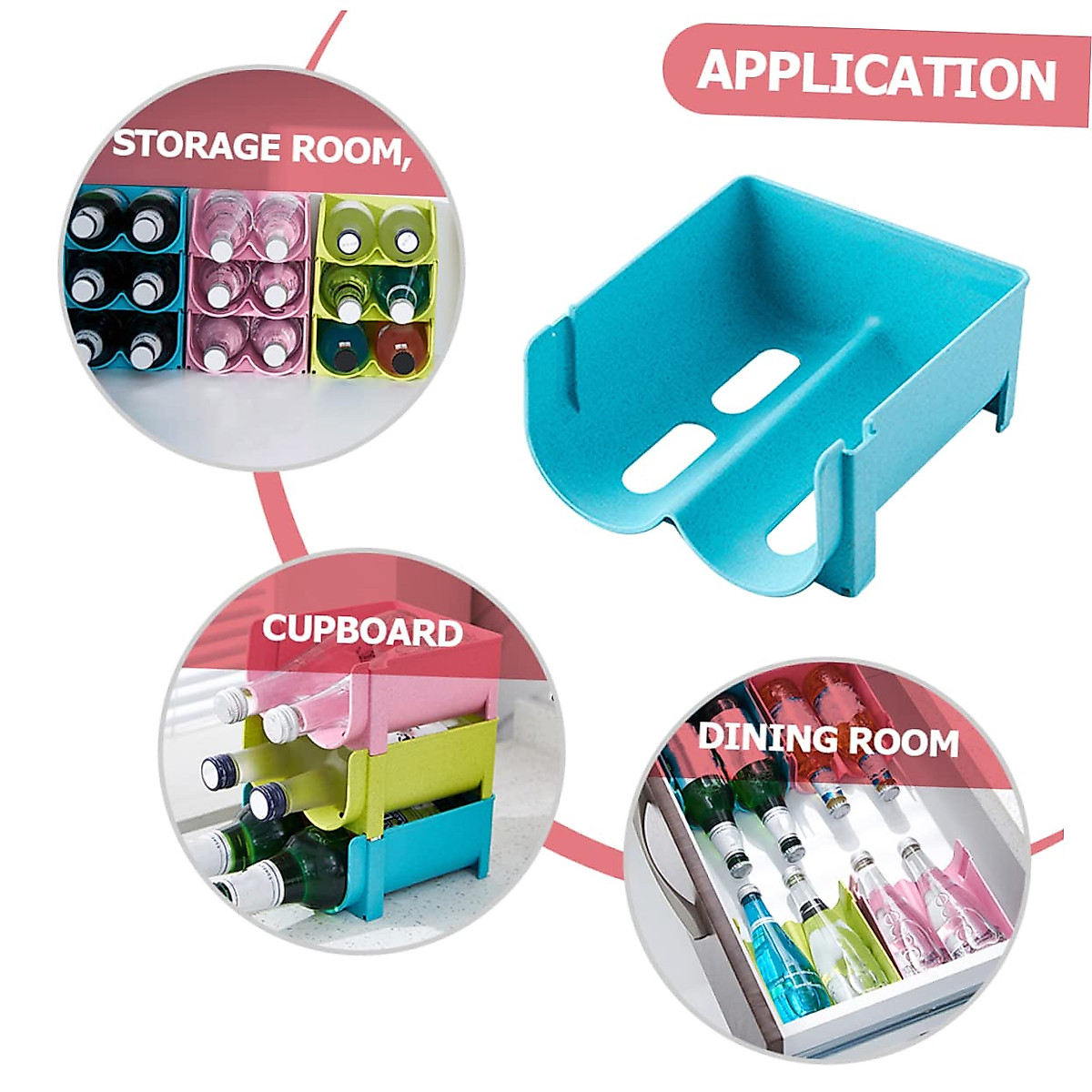 3Pcs can rack refrigerator drink organizer soda can holder refrigerator can organizer fridge beer rack wine fridge drink fridge beer storage organizer office plastic bottle drinks