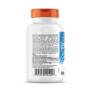 Doctor's Best Vegan Glucosamine Chondroitin MSM, Joint Health, Hair, Skin & Nails