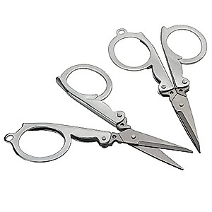XINMEIWEN 12Pcs Small Folding Scissors Portable Travel Scissors Stainless Steel Cutter Mini Scissors Set for Home Office and Travel Trip Scissors