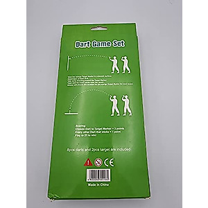 Family Darts Game, Christmas Suction Cup Silicone Darts Game, Stocking Stuffer Gift, Outdoors/Indoors, Camping Game, Kids and Adults Party Game, Fidget Toys, 10 Pieces for 2 Teams, green and blue