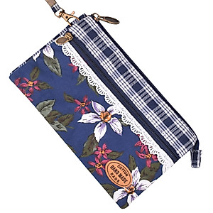 LassZone Canvas Cute Crossbody Handbags Cell Phone Purse Wallet Flowers Pattern Small Change Pouch Bags for Women Girls