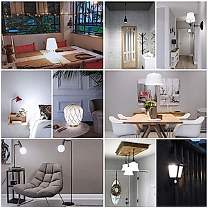 E26 10W LED Light bulbs, 6000K Daylight White, 1000 lumen, 100 Watt Equivalent Incandescent Bulbs, Non-dimmable Edison Candelabra Ceiling Fan led Bulbs, Flicker Free, Tubular LED Corn Bulb, 5 Pack