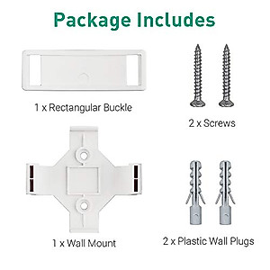 GL.iNet WiFi Router Holder Wall Mount with Screws, Compatible with GL-AR150, GL-AR150-Ext, GL-AR300M, GL-AR300M-Ext, GL-MT300N-V2 Mini Router, Networking Device Bracket, Easy to Install (White)