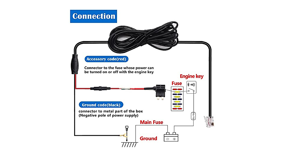 Maierke 13FT RJ11 Radar Detector Hardwire Kit - Easy Installation